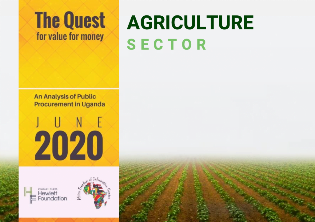 Agriculture sector report on the Quest For Value For Money in Public ...